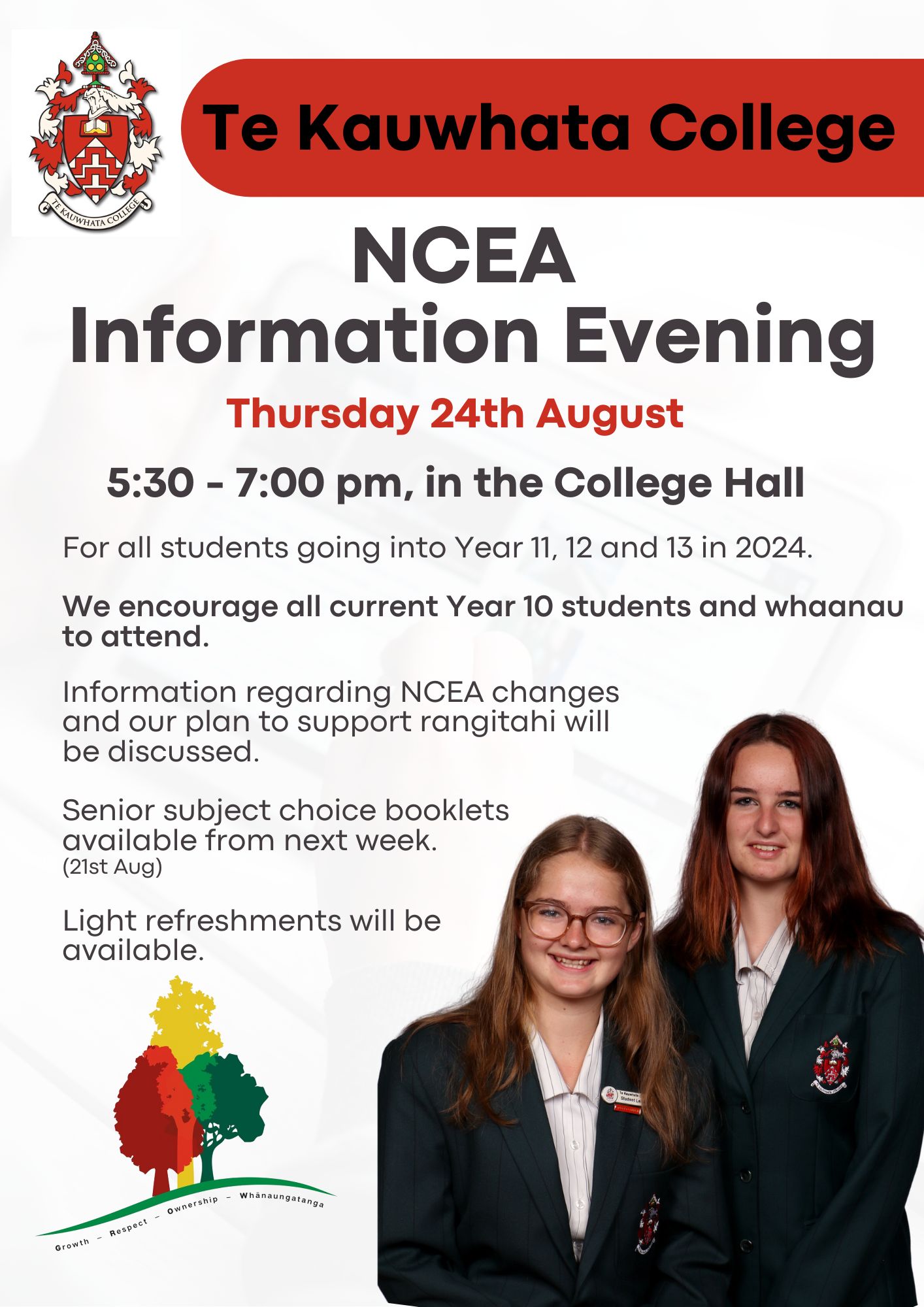 NCEA Evening - Te Kauwhata College